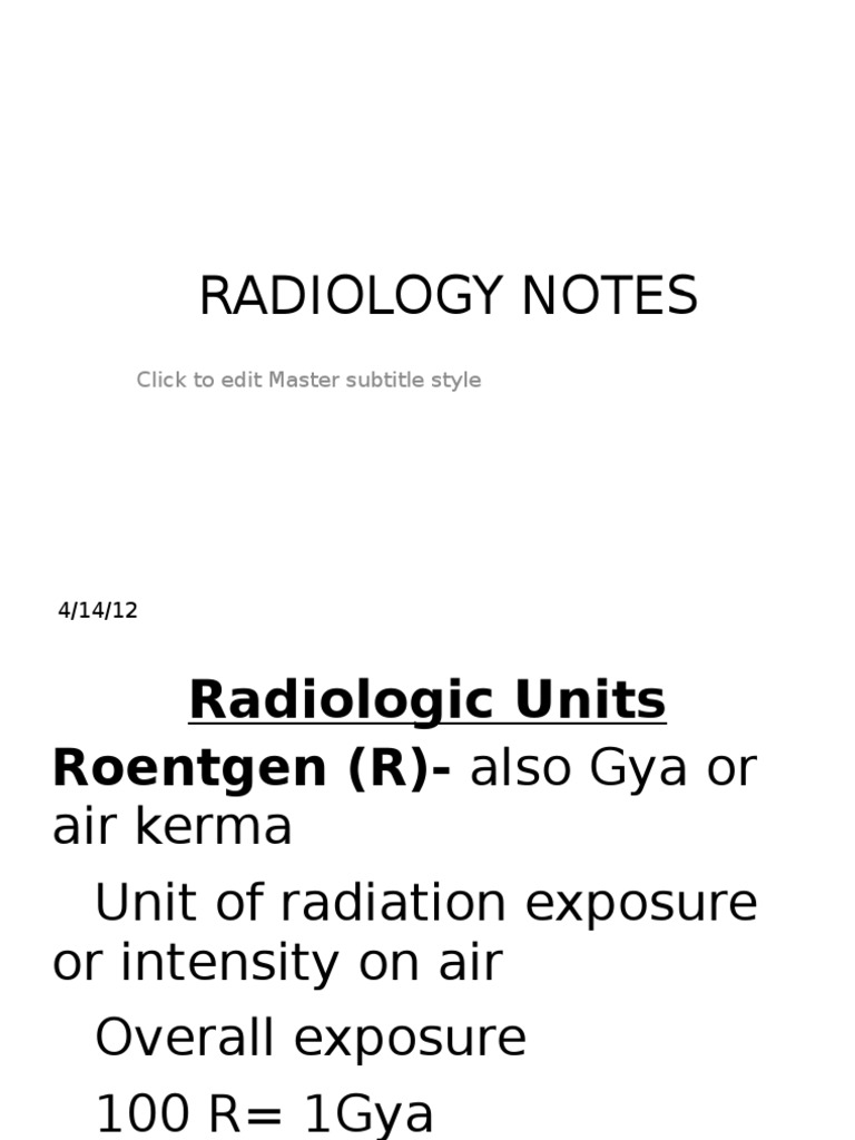 Radiology Notes | PDF