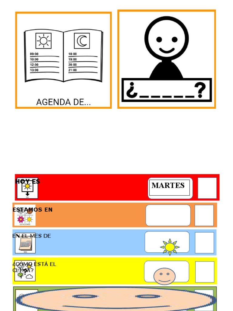 Agenda Visual con Pictogramas para Autismo | PDF | Alimentos | Cocina