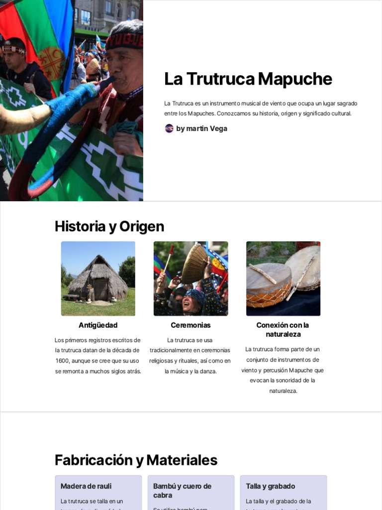 La Trutruca Mapuche | PDF | Instrumentos musicales | Las artes escénicas