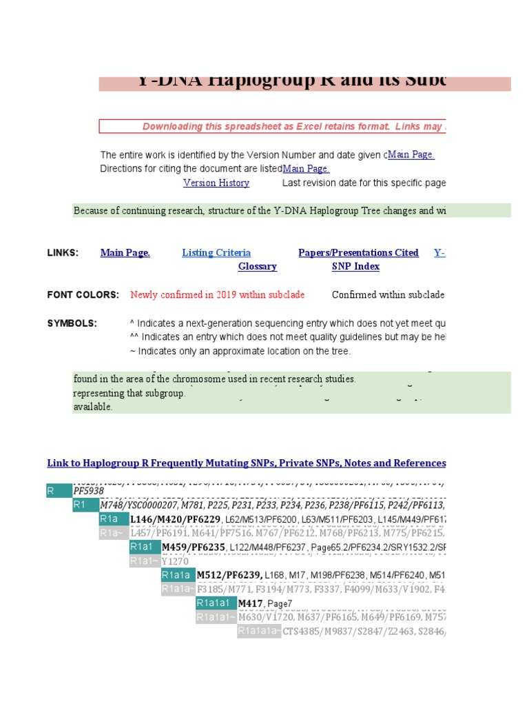 2019 Haplogroup R | PDF | Genetics | Population Genetics