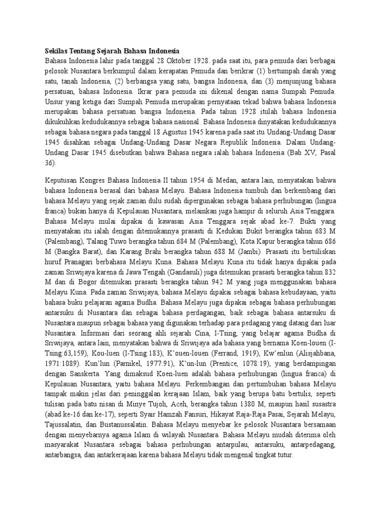 Pertemuan 1 - Mata Kuliah Bahasa Indonesia | PDF