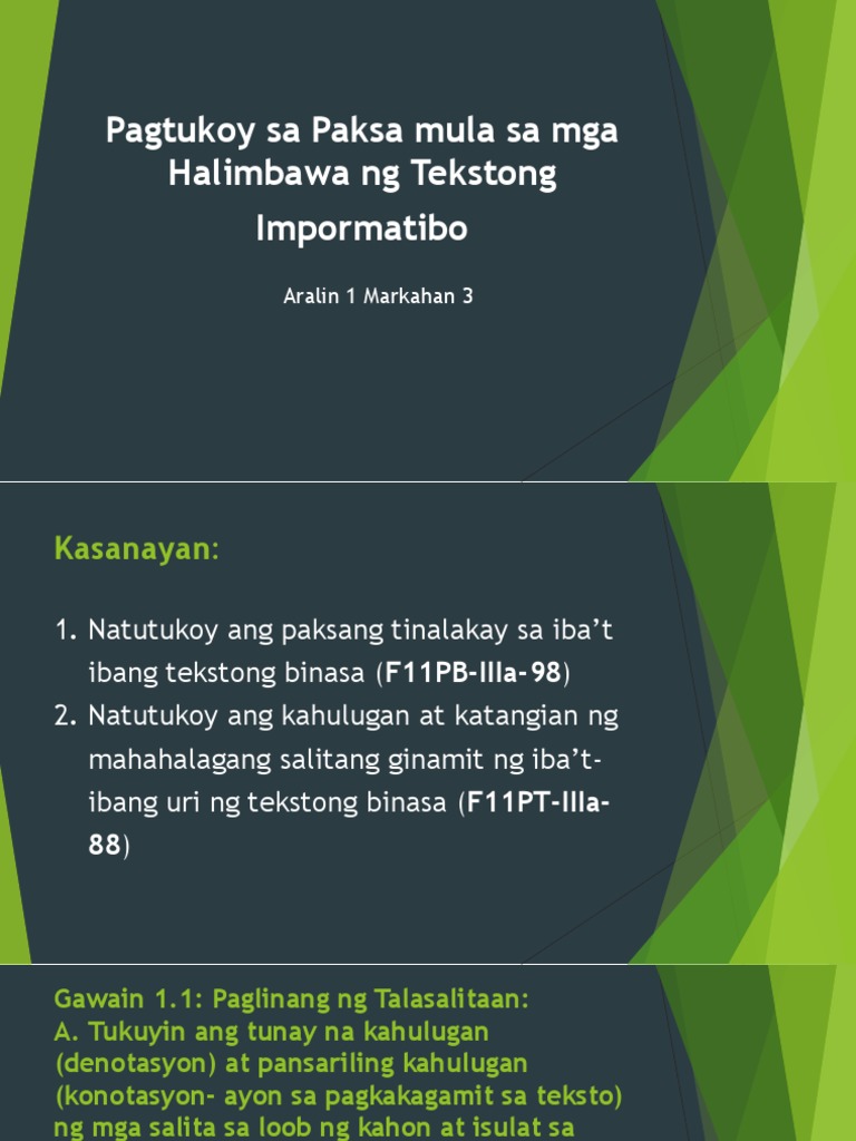 Q3W1 Tekstong Impormatibo 2 | PDF