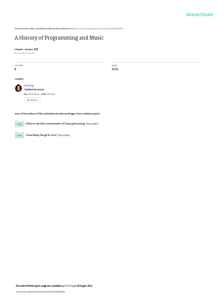 A History of Programming and Music | PDF | Computing | Computer Engineering