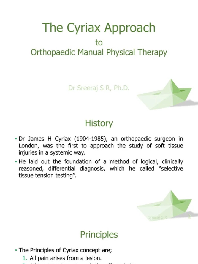 Cyriax Concept | PDF