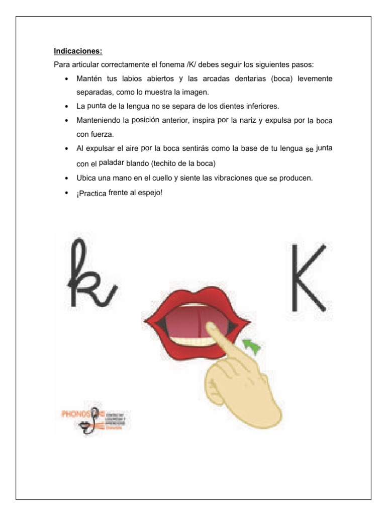 fonema K | PDF