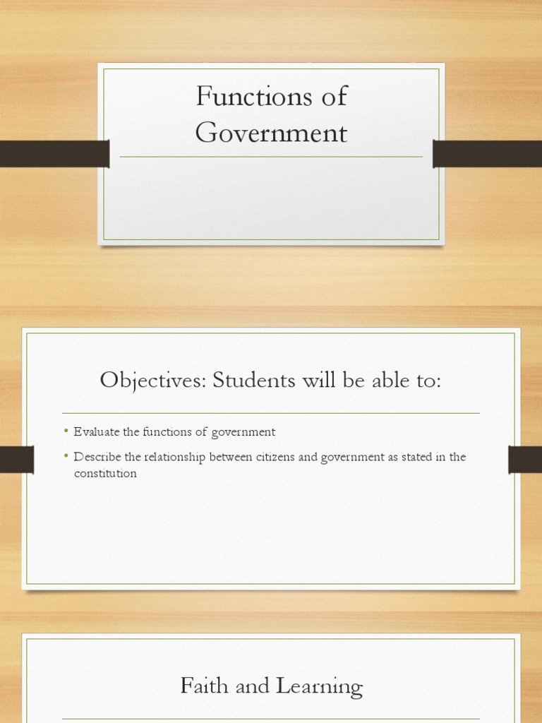 Functions of Government | PDF | Taxes | Welfare