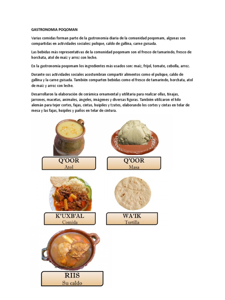 Gastronomia Poqoman 2023 | PDF