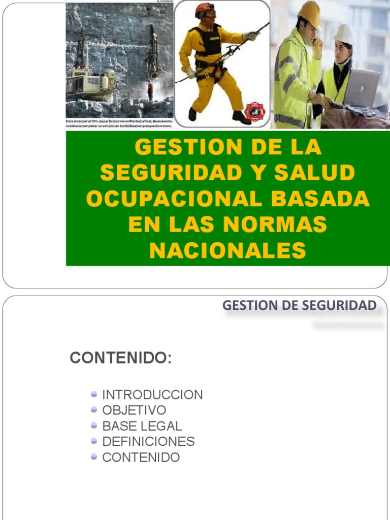 Gestión de La SSO Basada en Normas Nacionales I | PDF | Seguridad y salud ocupacional | Valores