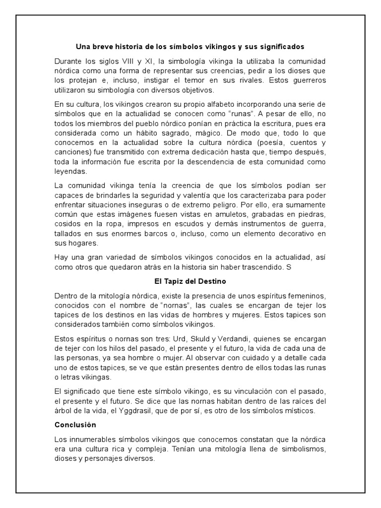 Origen de los Símbolos Vikingos y su Significado | PDF | Mitología ...