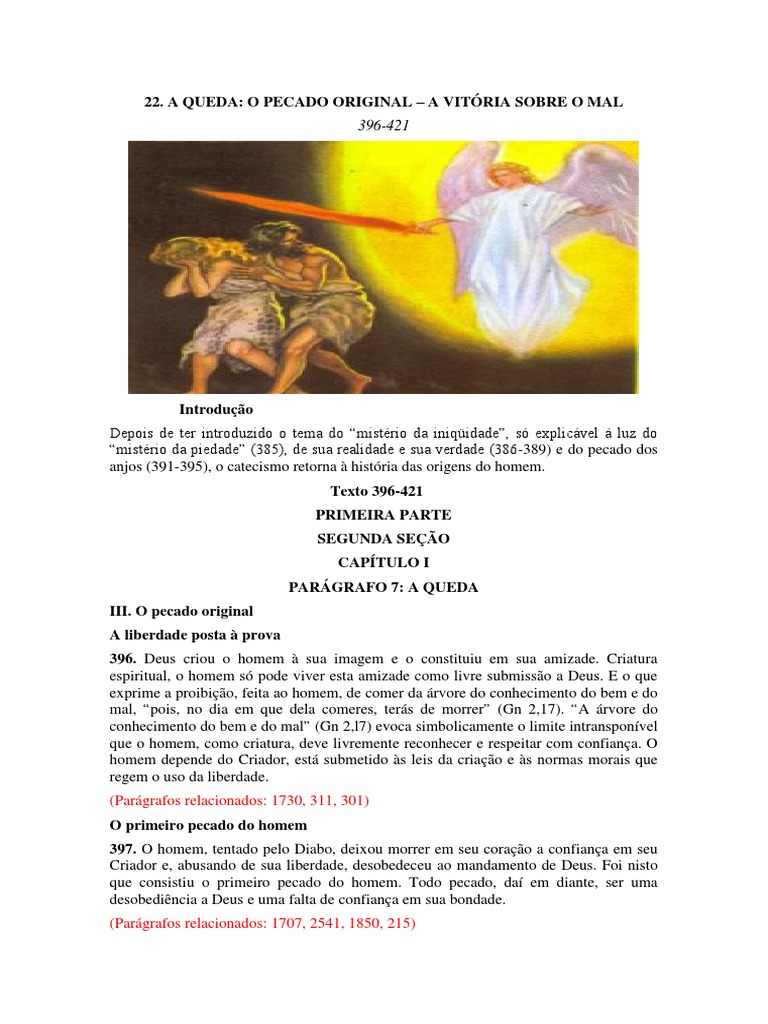 Catequese O Pecado Original Pdf Pecado Adão E Eva