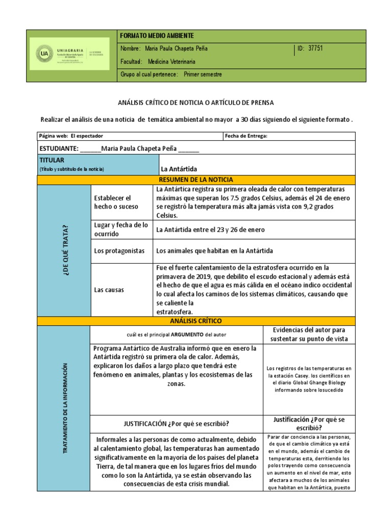 Formato 3 - Medio Ambiente | PDF