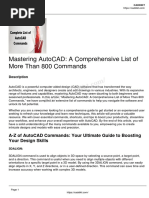 Civil 3D Commands and Shortcuts Guide | PDF | 3 D Computer Graphics | Shape