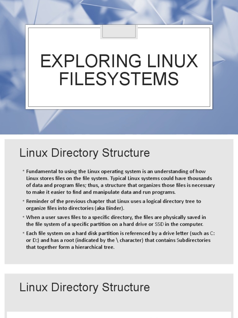 Exploring Linux Filesystems | PDF