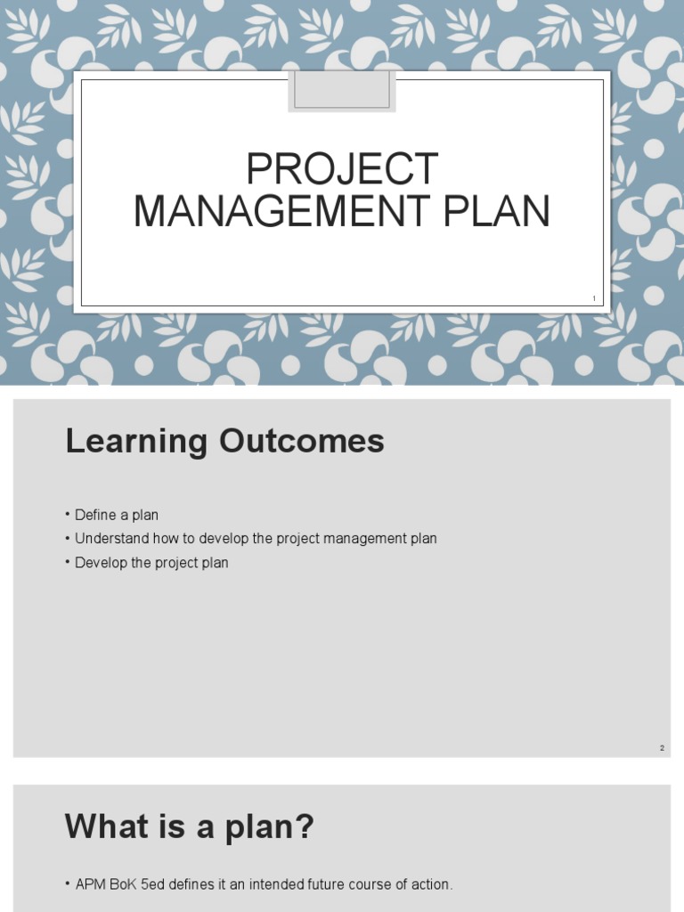 Project Management Plan | PDF | Project Management | Business