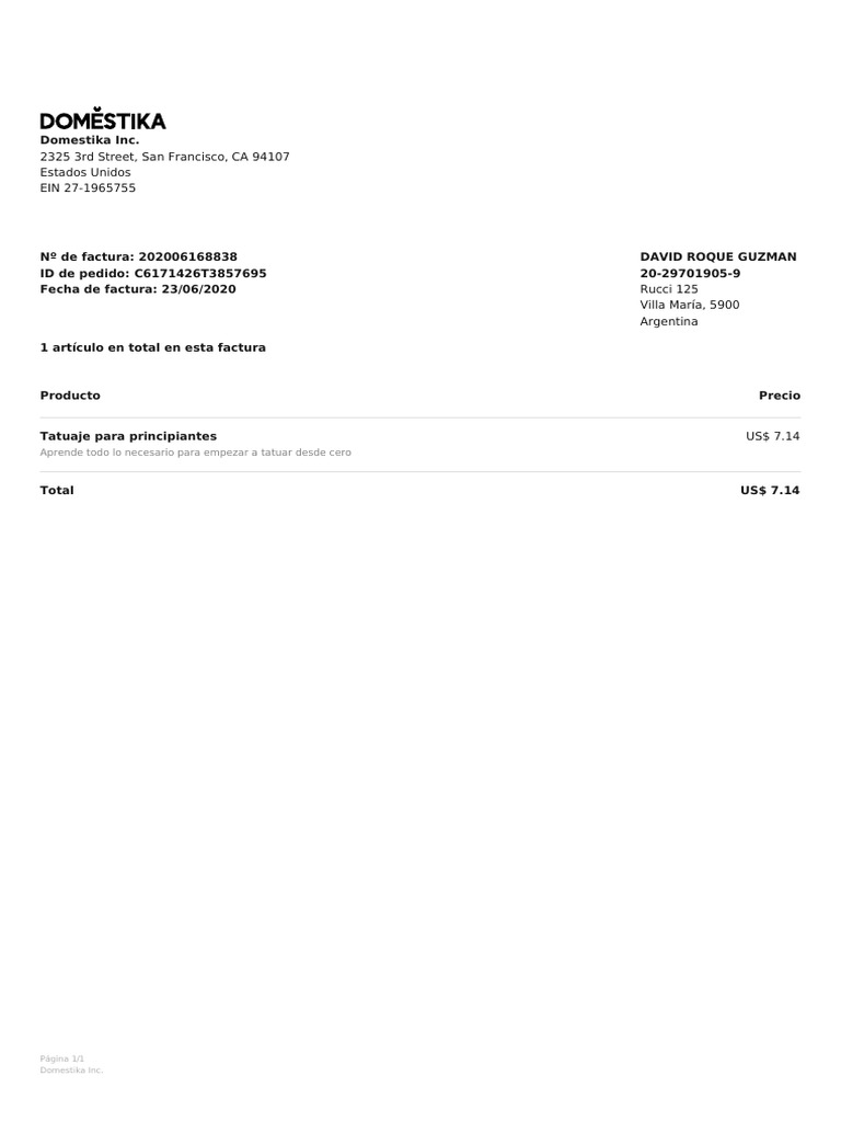 2020-06-22 - Domestika Factura | PDF