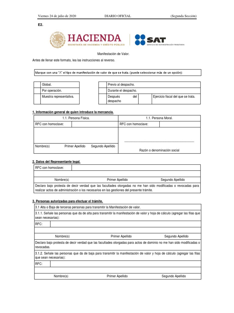 Anexo1-Formato-E2-RGCE-2020_07_24-SAT | PDF | El comercio internacional ...