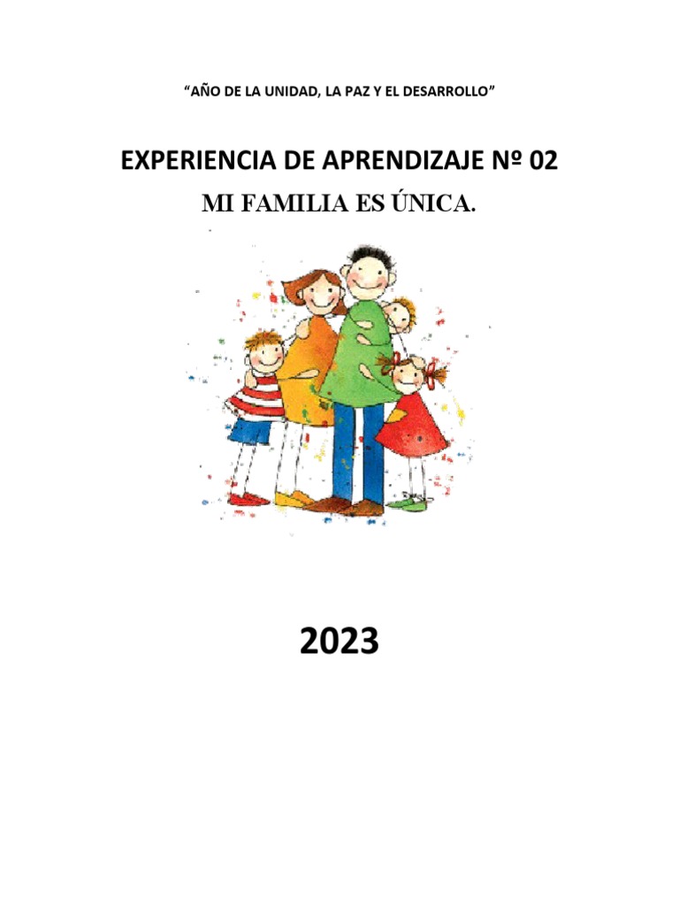 Mi Familia es Única: Proyecto Educativo | PDF | Dibujo | Comunicación ...