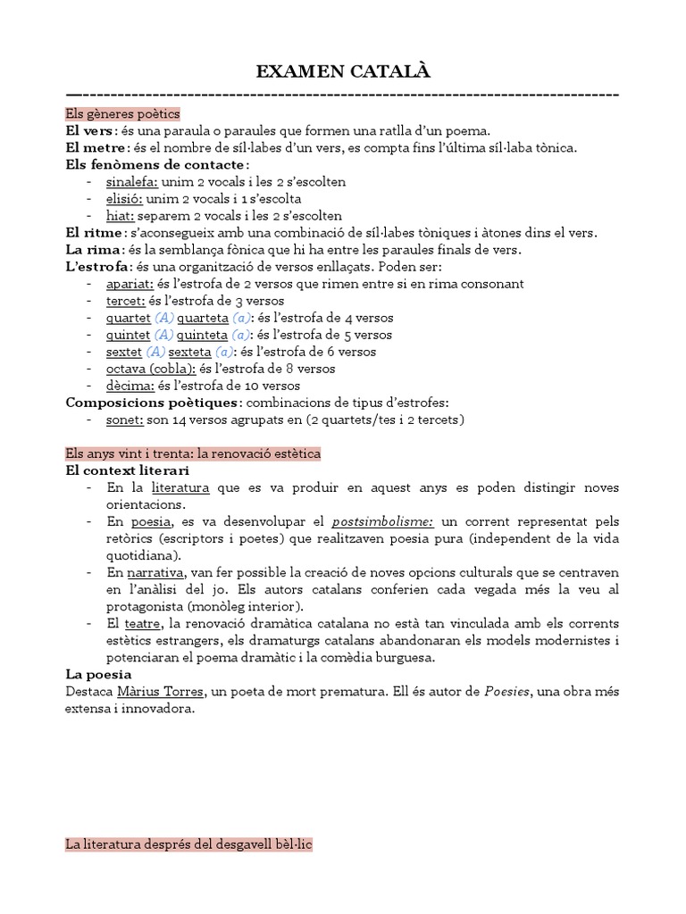 Examen Català | PDF