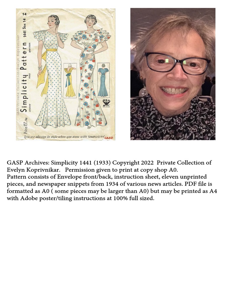 Simplicity 1441 1933 PDF Size-14 | PDF