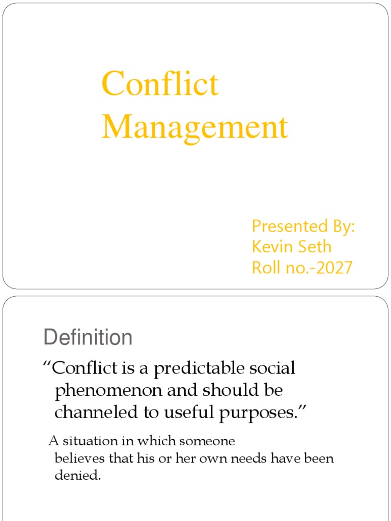 Understanding Conflict Management Strategies | PDF | Career & Growth ...