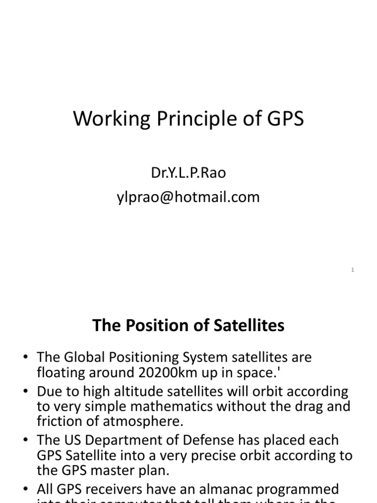 GPS Working Principles Explained | PDF | Global Positioning System ...