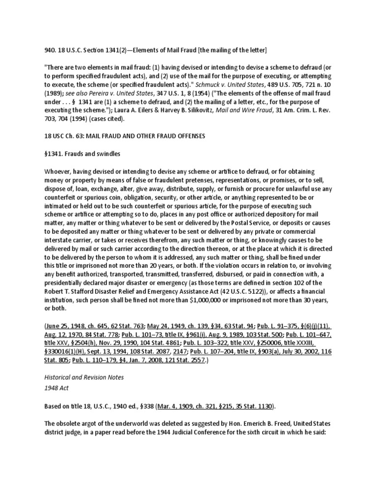Hobbs Act & MAIL FRAUD | PDF | Mail And Wire Fraud | Common Law