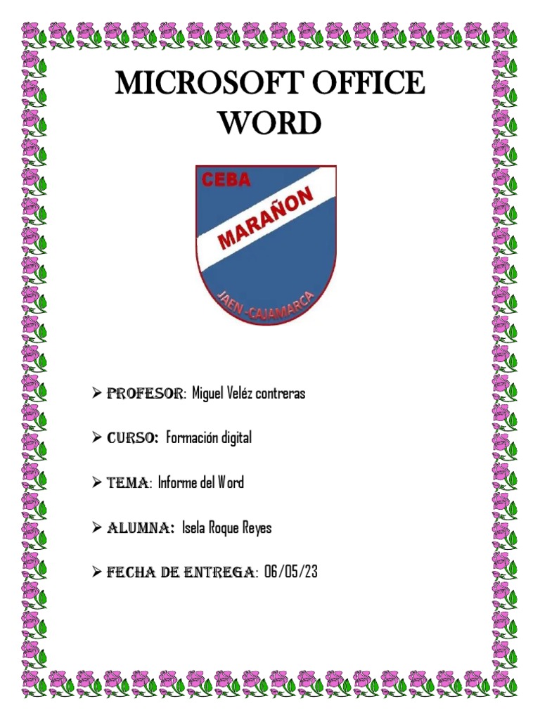 INFORME WORD | PDF | Microsoft Word | Microsoft Windows
