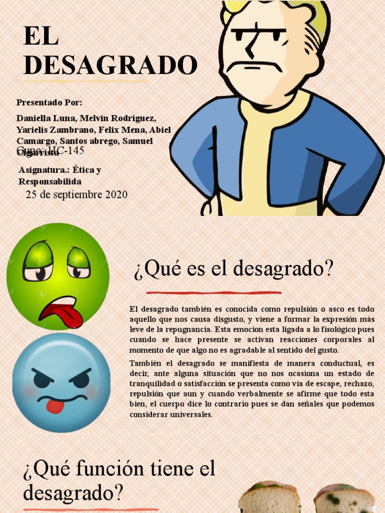 Desagrado | PDF | Asco | Las emociones