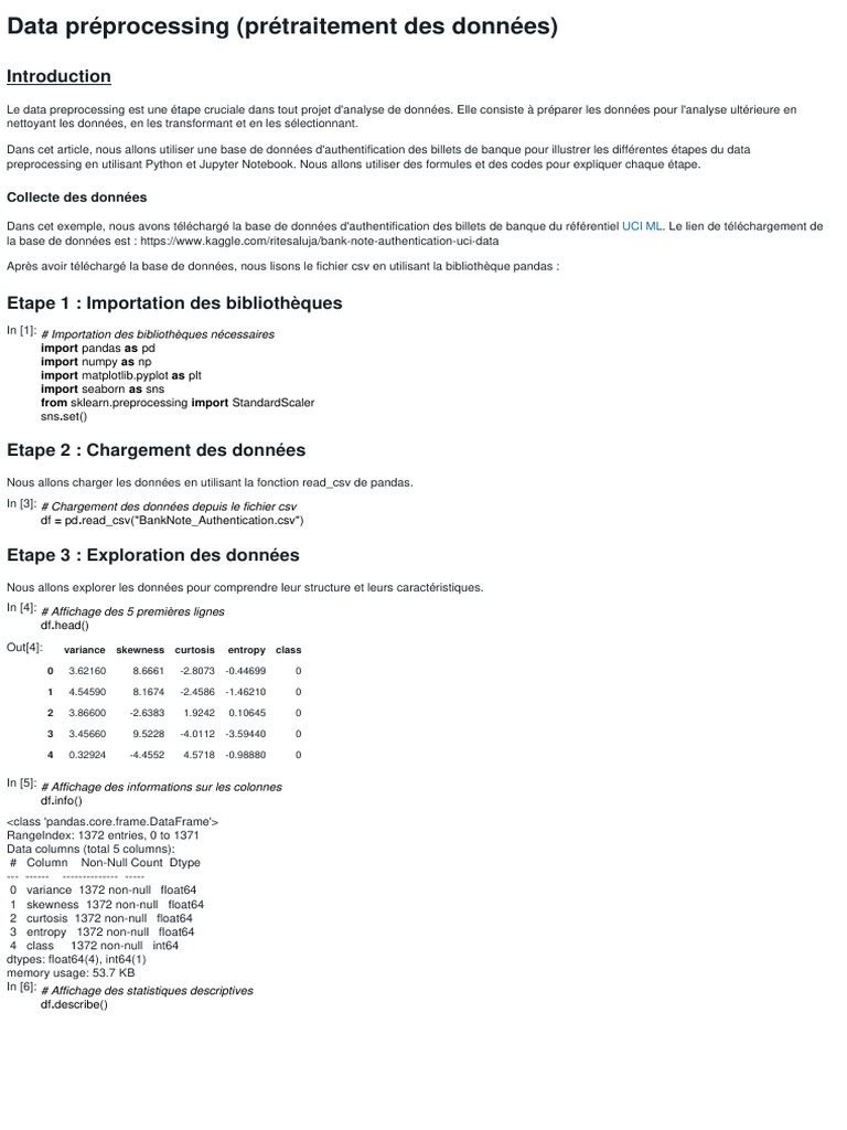 Data Preprocessing | PDF | Bases de données | Informatique