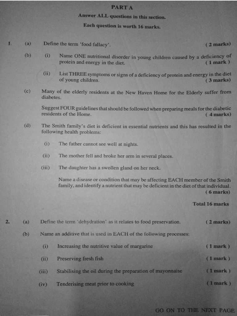 FNH Past Paper 2008 | PDF