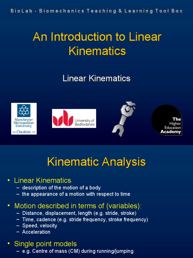 Introduction To Linear Kinematics | PDF