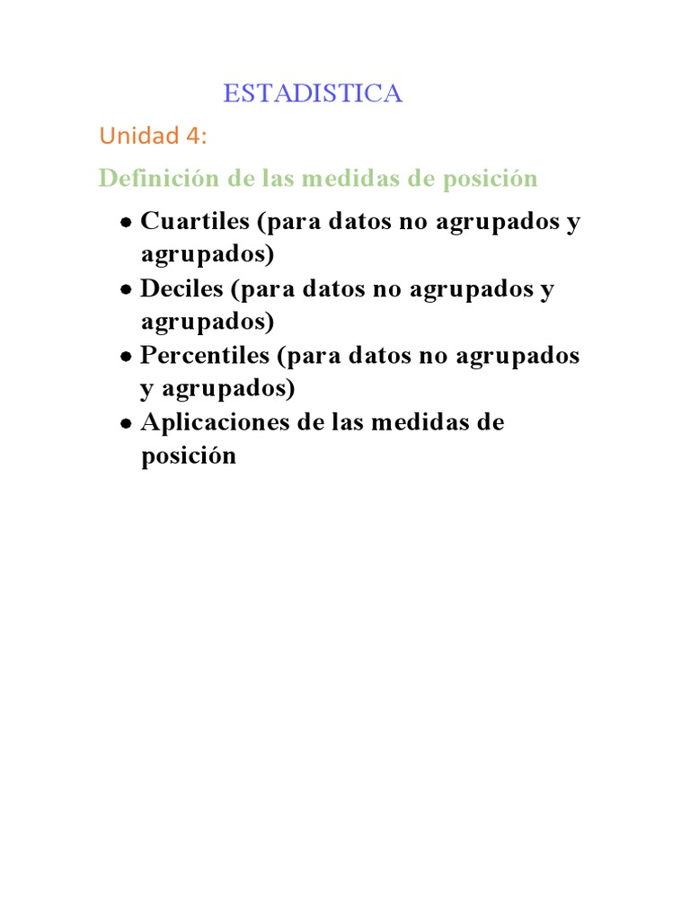 ESTADISTICA Cuarta Unidad | PDF