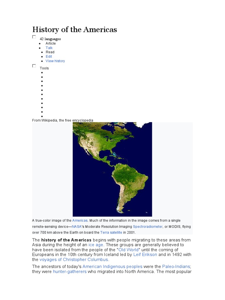 History of The Americas | PDF