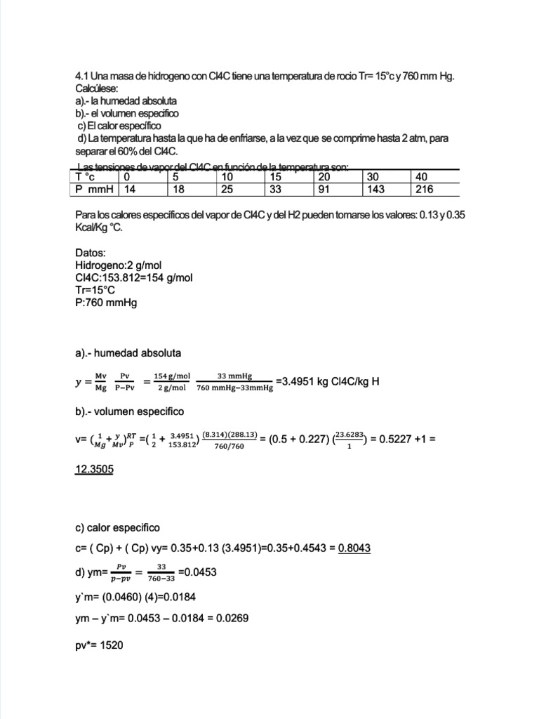 PDF Ejercicio para Oper 41 - Compress | PDF | Humedad | Ramas de la termodinámica