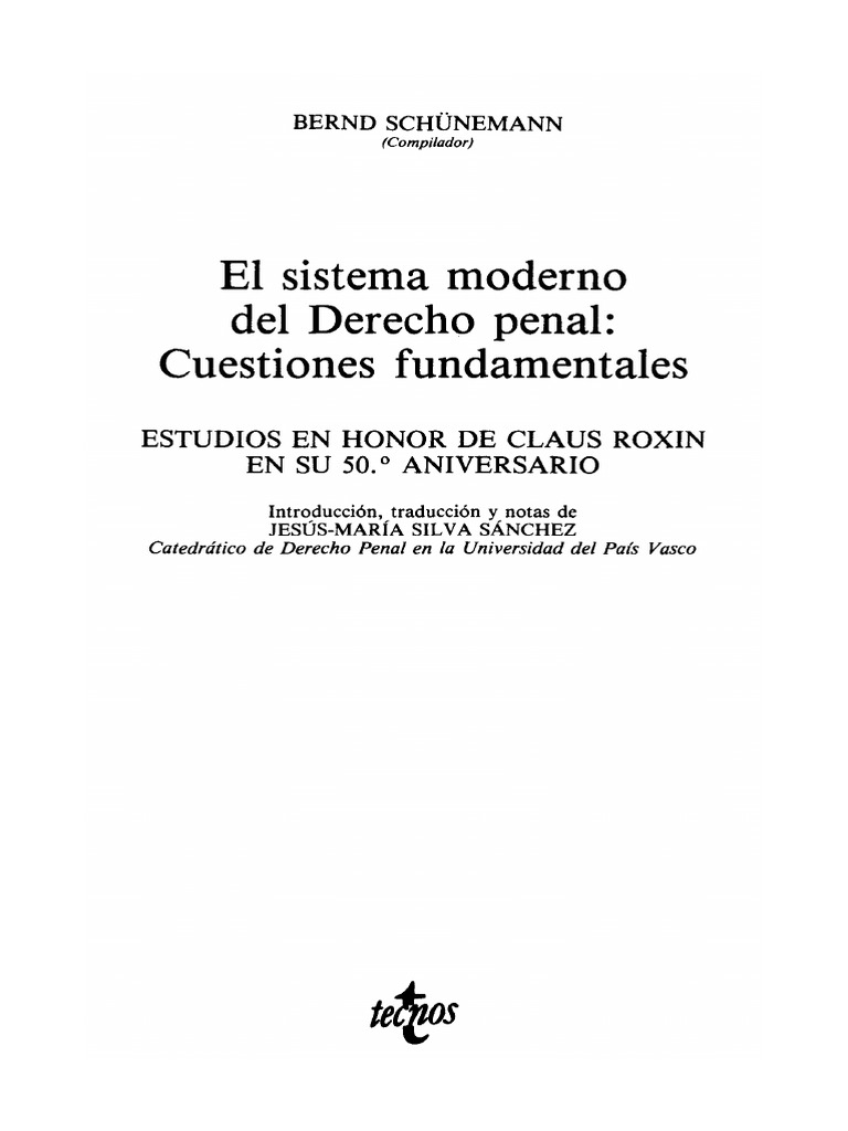 Schunemann, Bernd - Introducción Al Razionamiento Dogmatico | PDF ...