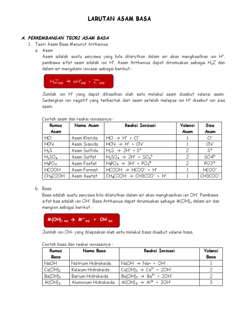 Larutan Asam Basa | PDF | Sains & Matematika
