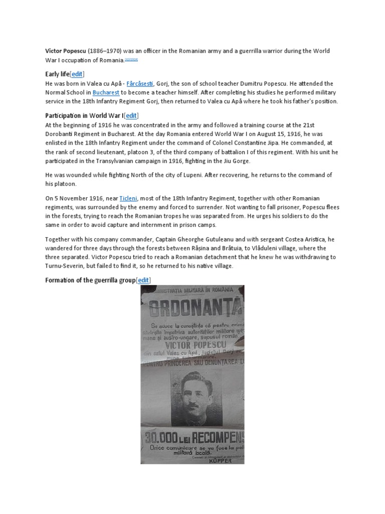 Victor Popescu | PDF | History