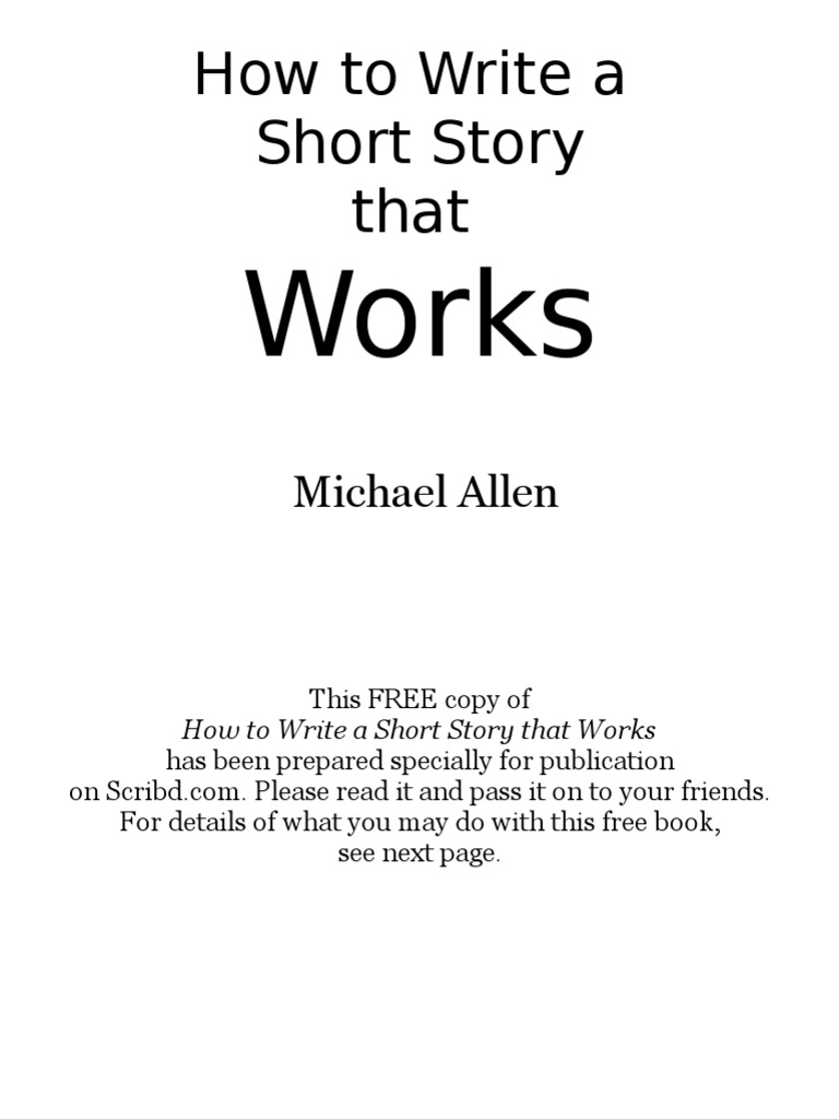 How To Write A Short Story That Works | PDF | Short Stories | Sherlock ...