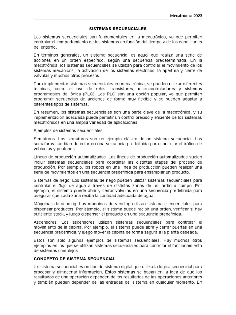 Sistemas Secuenciales | PDF | Ciencias fisicas | Informática