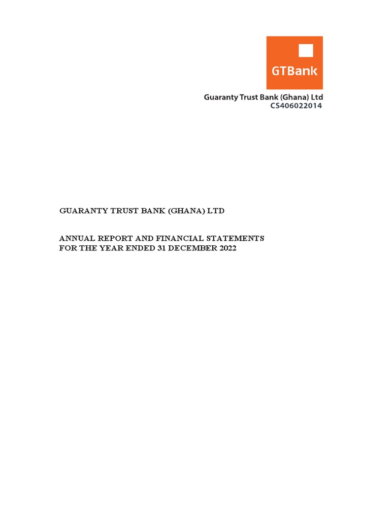 Guaranty Trust Bank Accounts 2022 Full Doc.s | PDF | Going Concern ...