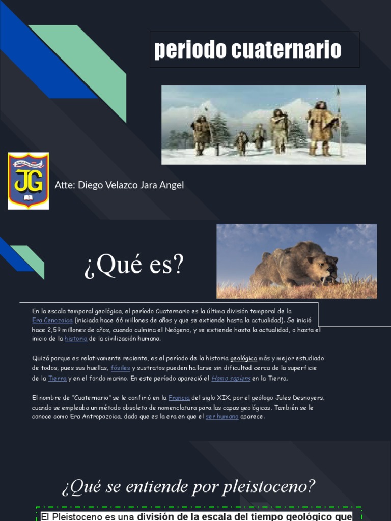 Periodo Cuaternario | PDF | Cuaternario | pleistoceno