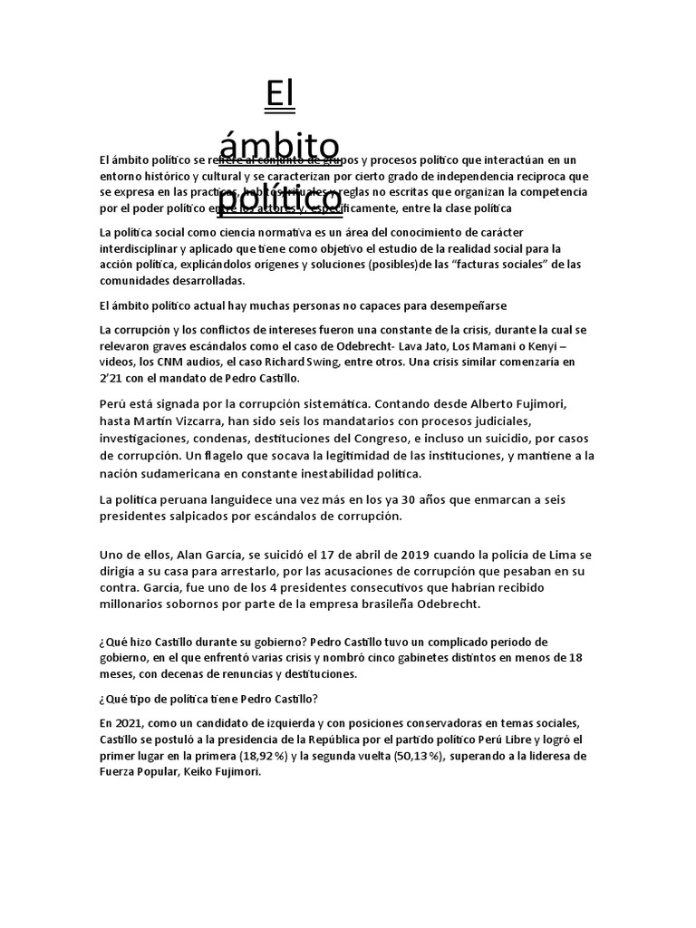 El Ambito Politico | PDF | Perú | América del Sur