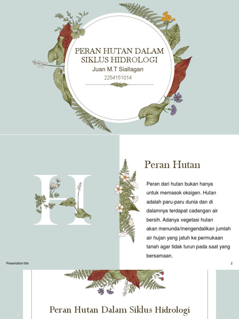 Laporan Praktikum - PERAN HUTAN DALAM SIKLUS HIDROLOGI | PDF | Griya & Taman | Sains & Matematika
