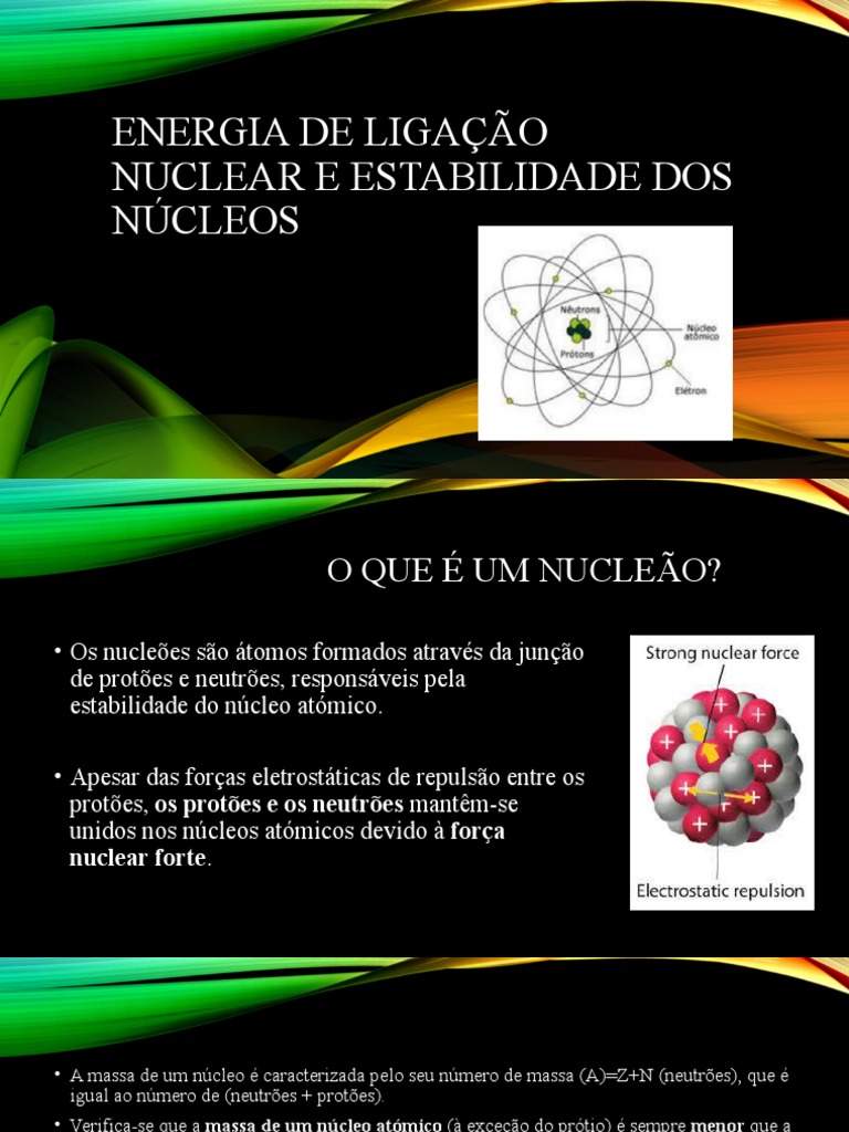 Energia de Ligação Nuclear e Estabilidade Dos Núcleos | PDF | Núcleo ...