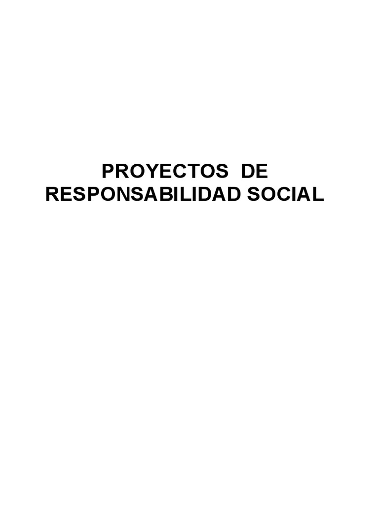 Proyecto de Responsabilidad Social Del I Al Vi | PDF | Sociedad | Diseño