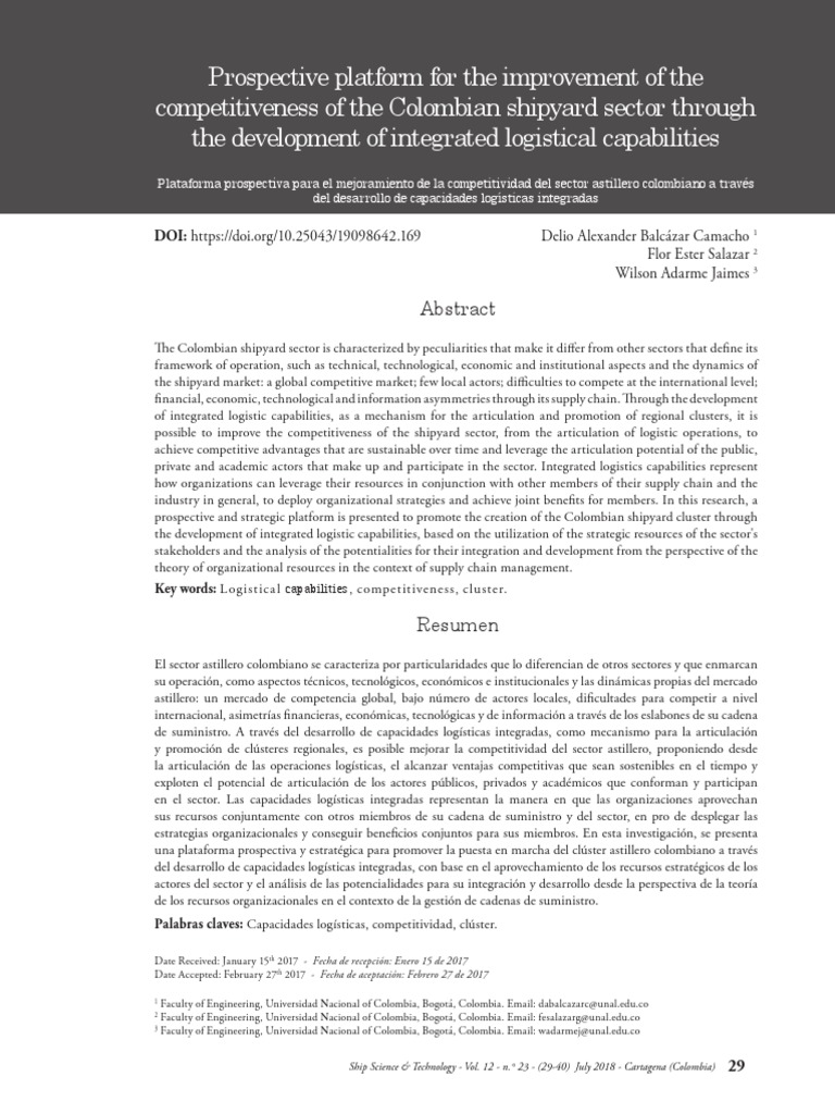 Prospective Platform For The Improvement of The Competitiveness | PDF ...