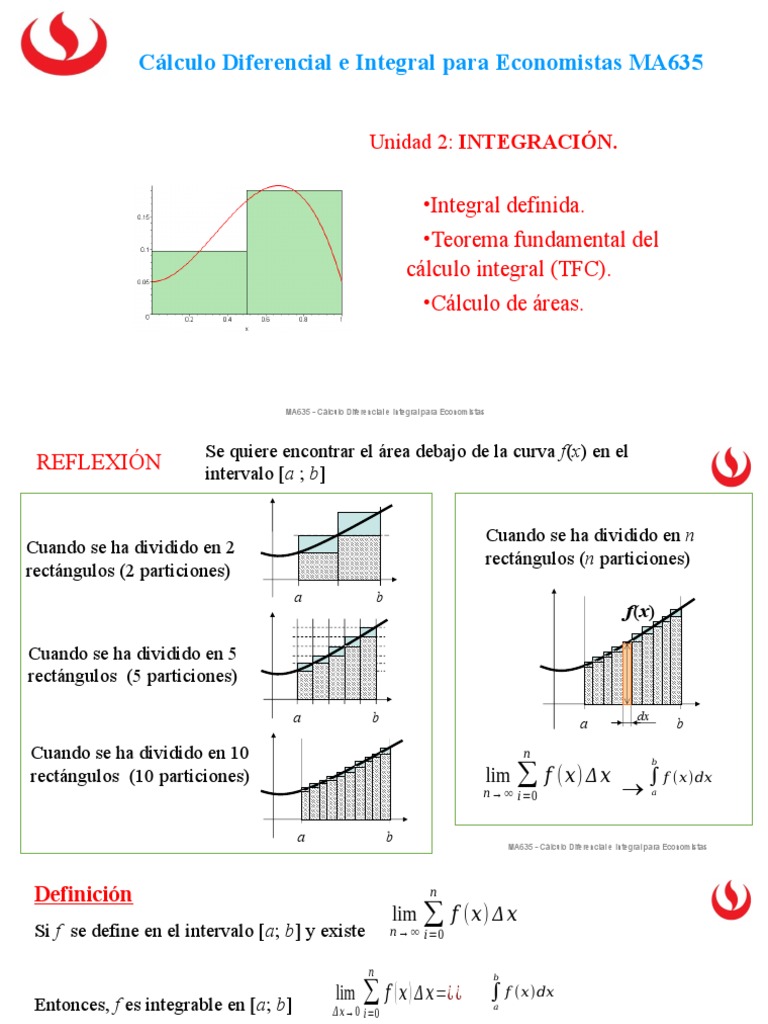 2.3 Integración definida. TFC. Áreas | PDF | Integral | Cálculo