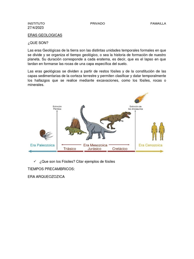 Eras Geologicas | PDF