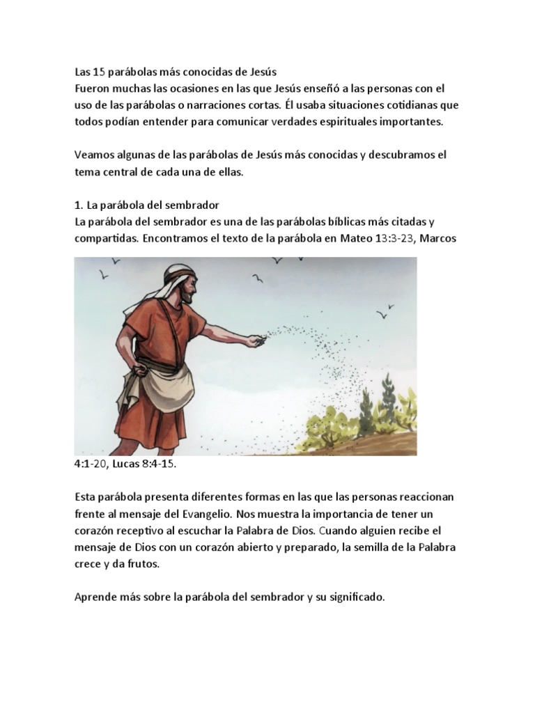 Paravolas | PDF | Parábolas de Jesús | Jesús