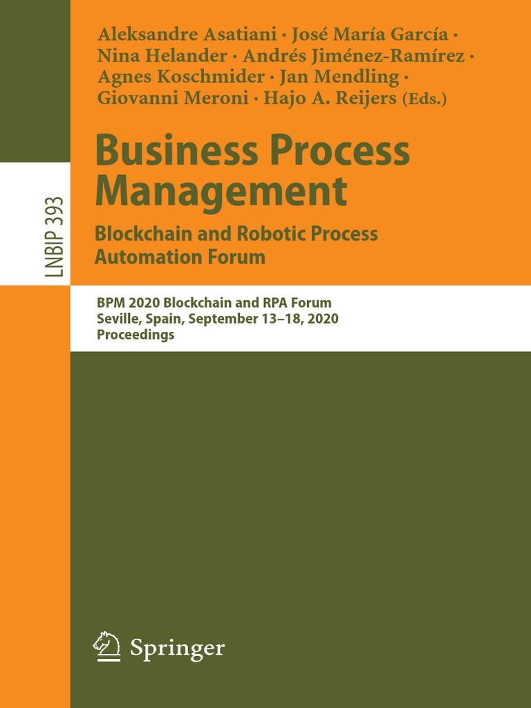 Business Process Management: Blockchain and Robotic Process Automation Forum | PDF | Business ...